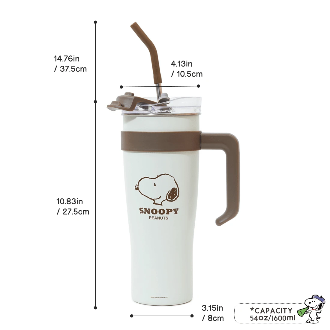 Miniso Miniso 54OZ Stainless Steel Tumbler Cup With Straw And Handle ...