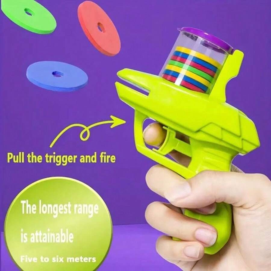 2-Color Fun Carrot Shaped Shooting Disc Flying Soft Bullet Disc Blaster ...