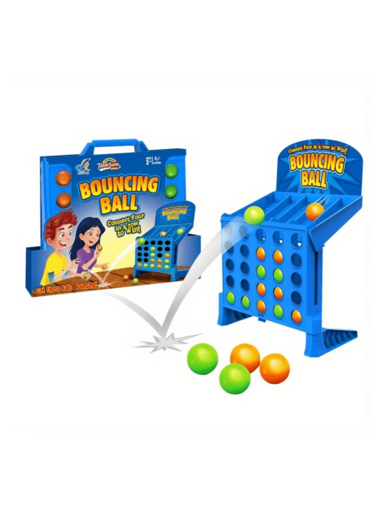 Bouncing Ball Shot Board Game, Connect 4 Balls To Win, Family And Friends FunBoosts Kids' Logic ...