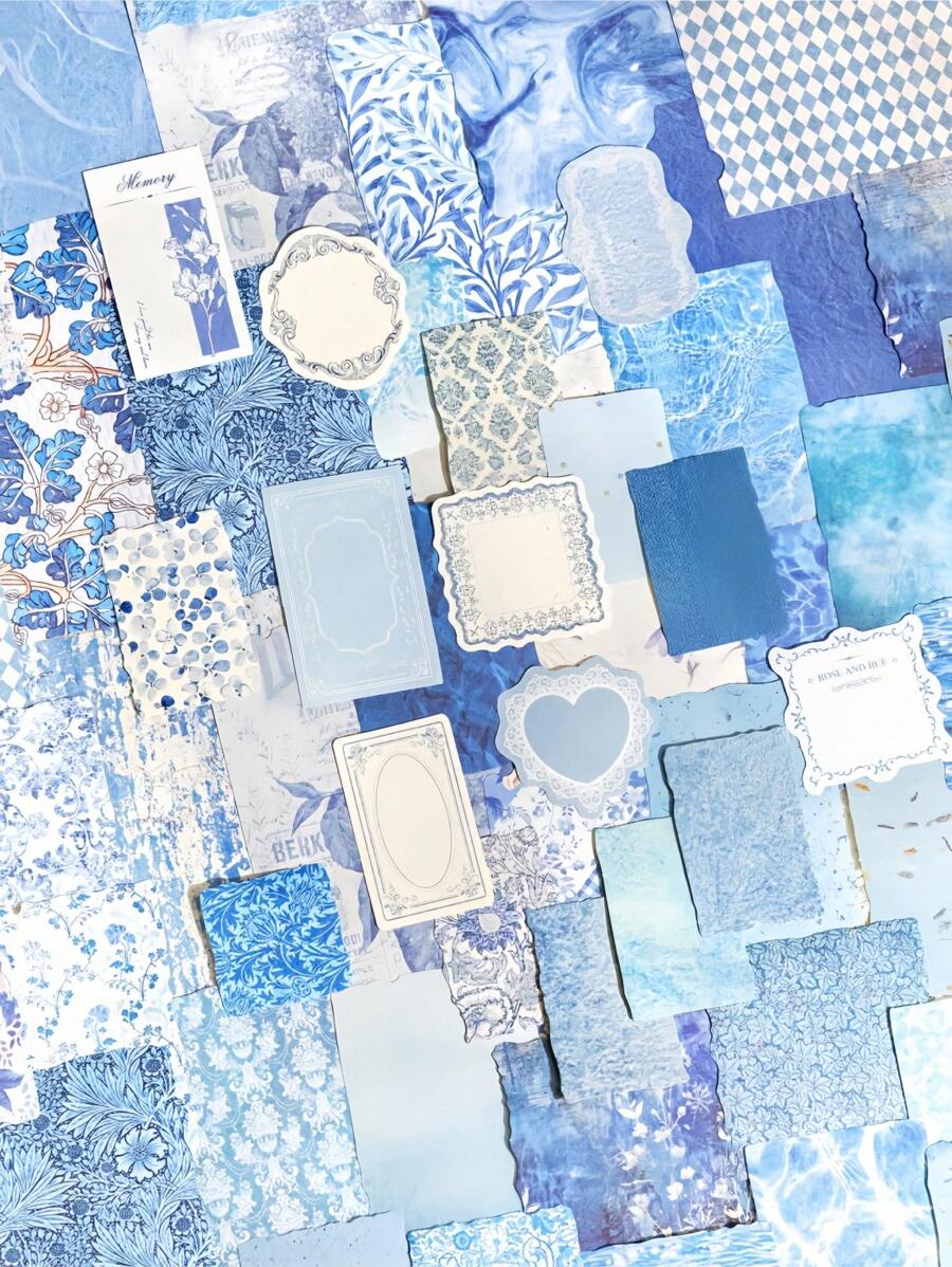 100 Sheets Vintage Diy Scrapbook Paper Supplies Aesthetic Paper 