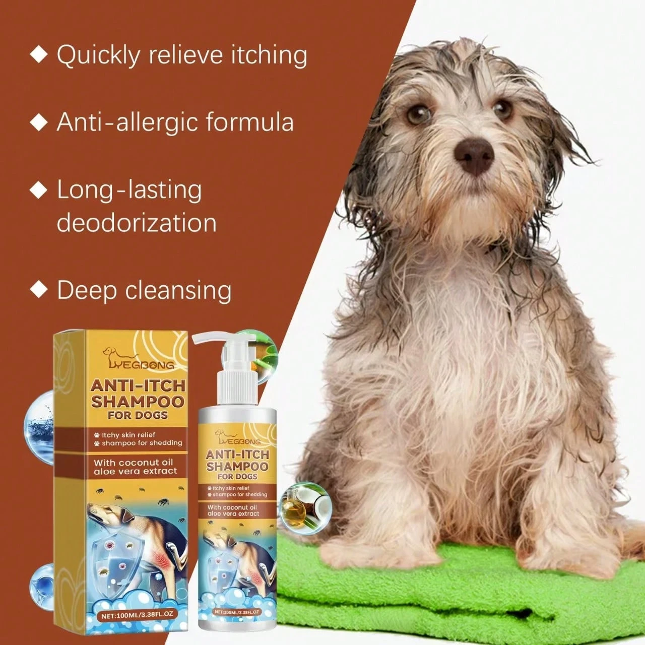 Shampoo per cani, delicato per pulire, nutrire e ammorbidire il pelo del cane | SHEIN ITALIA