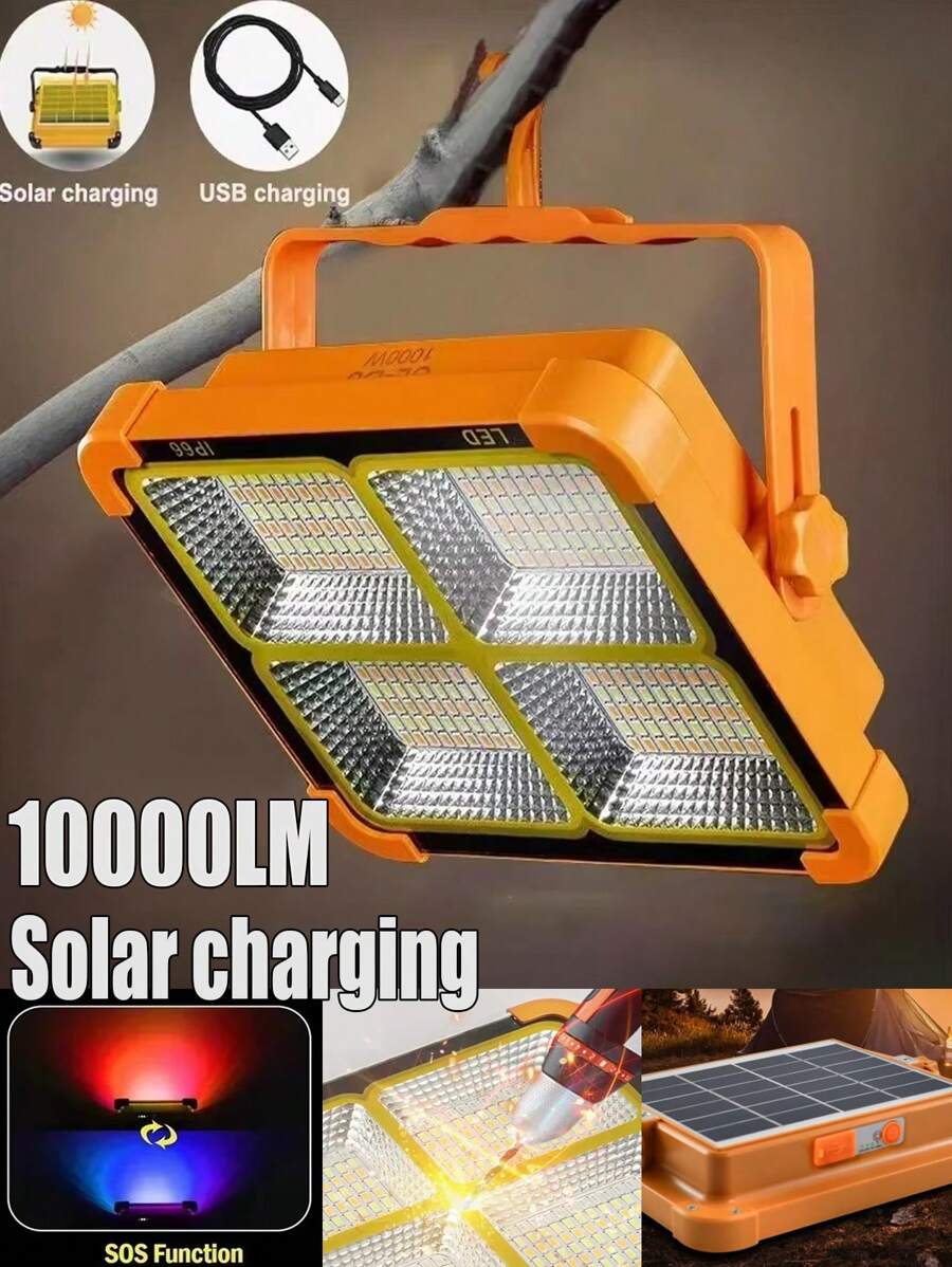 Portable LED Work Solar Light With Remote 100W 1200mAh 10000 LM With ...