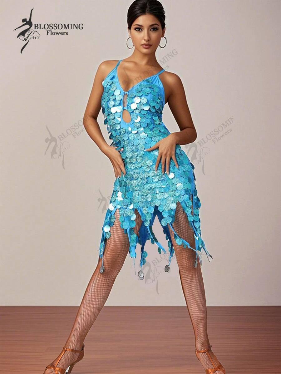 Women's Sequins Tassel Dance Costume 1920s Flapper Cocktail Party ...