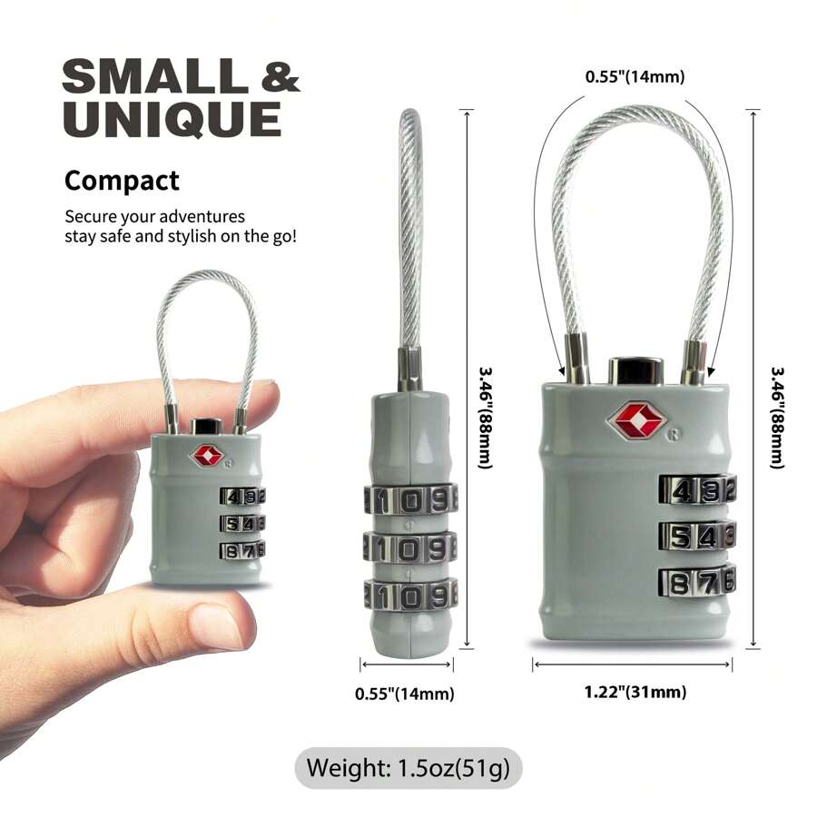 UP Security Candados TSA de seguridad UP para equipaje, candado de combinación aprobado por TSA ...