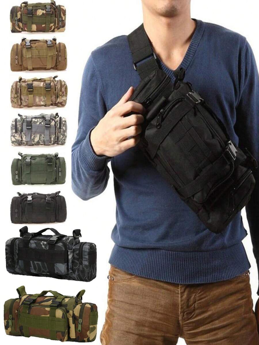 600D Nylon Outdoor Crossbody Bag Fishing Climbing Hiking Camping ...