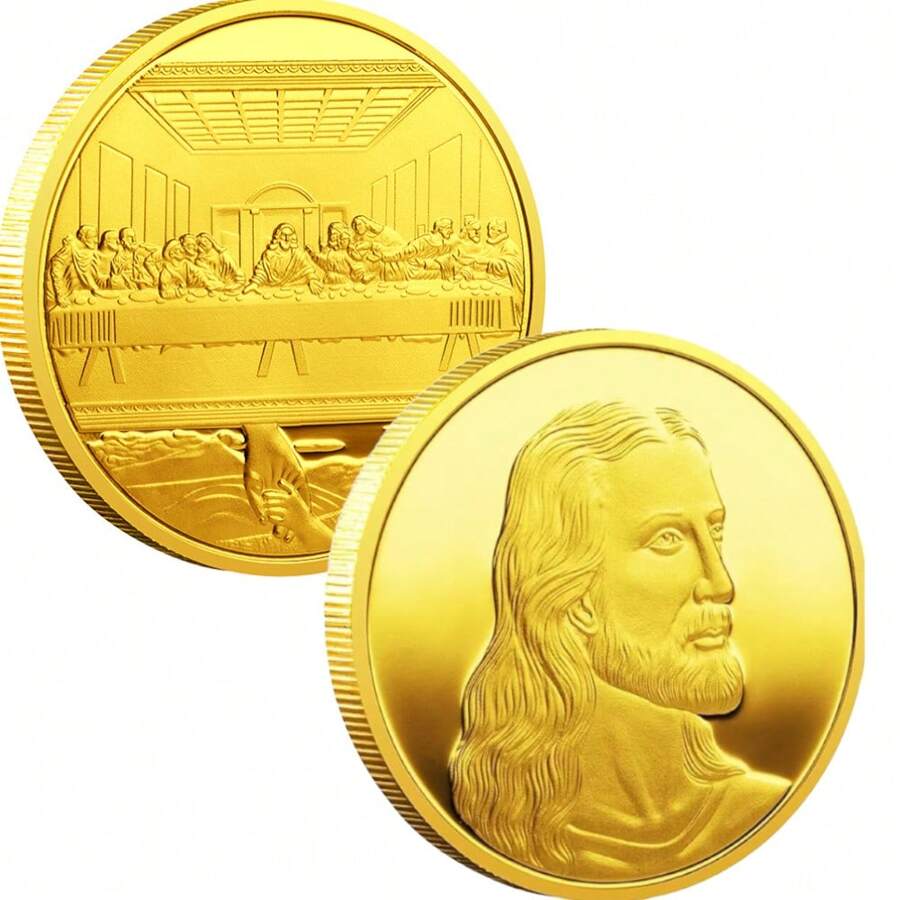 Last Supper Of Jesus Christ Challenge Coin, Collectible | SHEIN UK