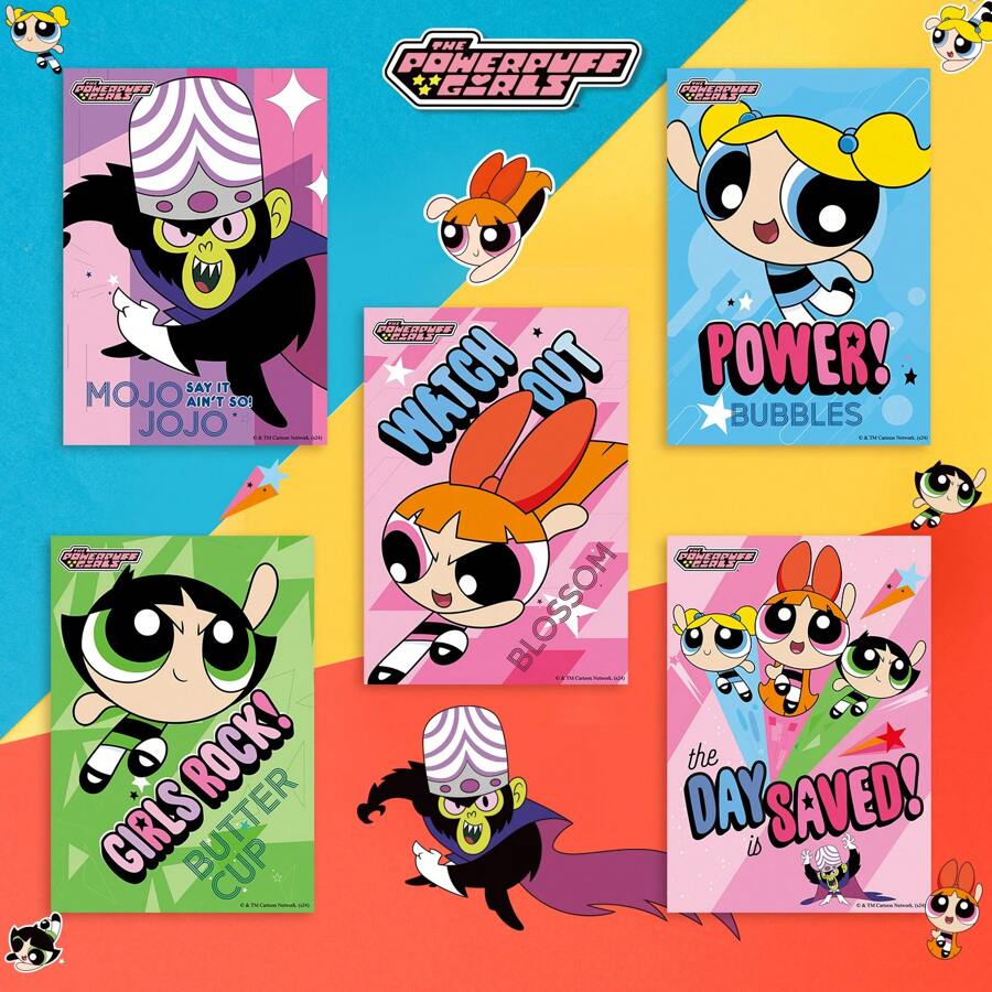 THE POWERPUFF GIRLS 1/5pcs PPG Anime Poster, Cute THE POWERPUFF Cute ...