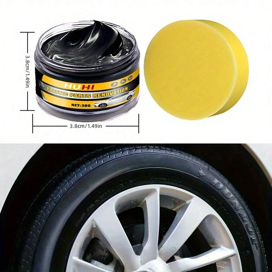 Car Plastic Parts Renewing Agent, Tire Gloss Restoration Agent, Black ...