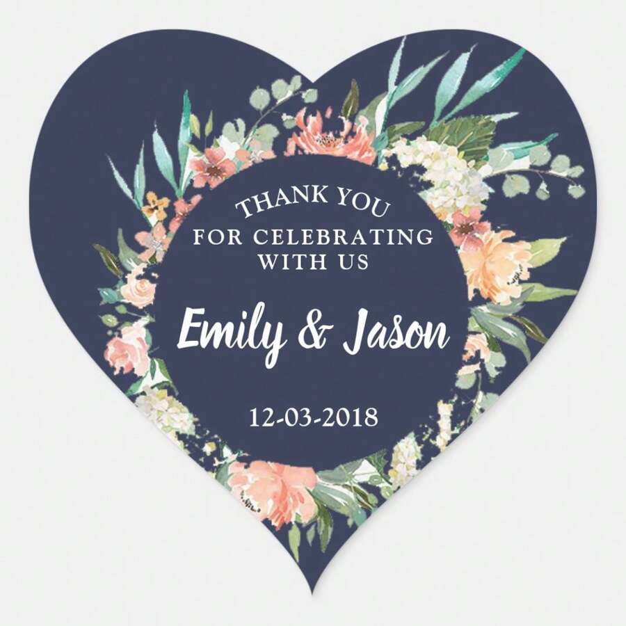 Personalized Floral Name Stickers - Customizable Wedding Labels For ...