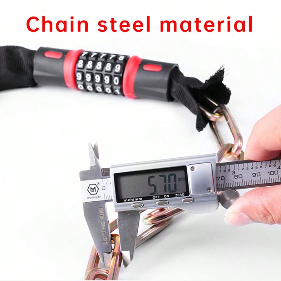 Bike Lock, Password Chain Lock, Size Options 60cm/90cm/120cm/150cm ...