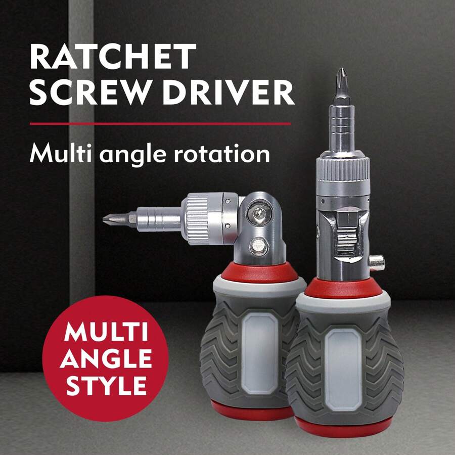 A 9-In-1 Ratchet Screwdriver With Adjustable Handle Angle Saves Time ...