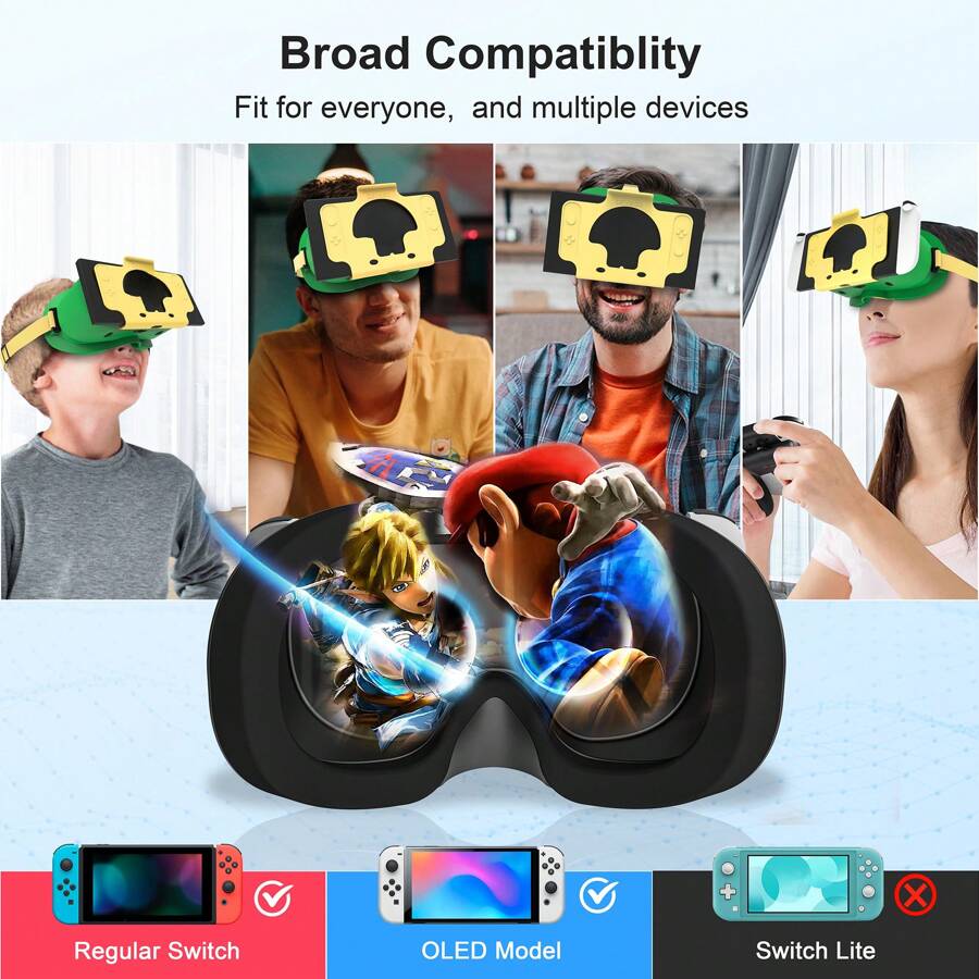 VR Headset Designed Compatible With Switch & Switch OLED, VR Glasses ...