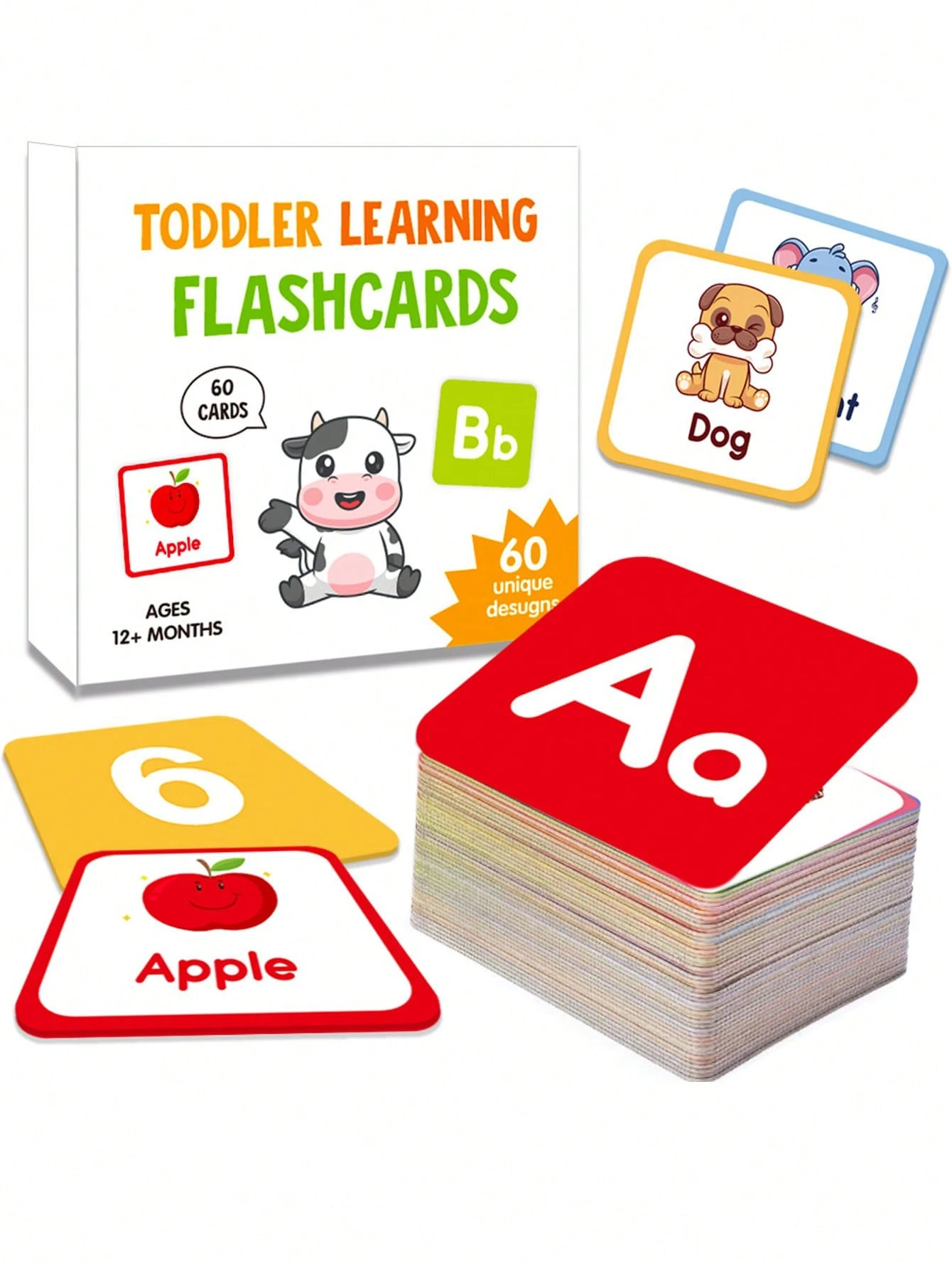 Cartoon English Flashcards, Letter Shape And Animal Learning Cards for ...