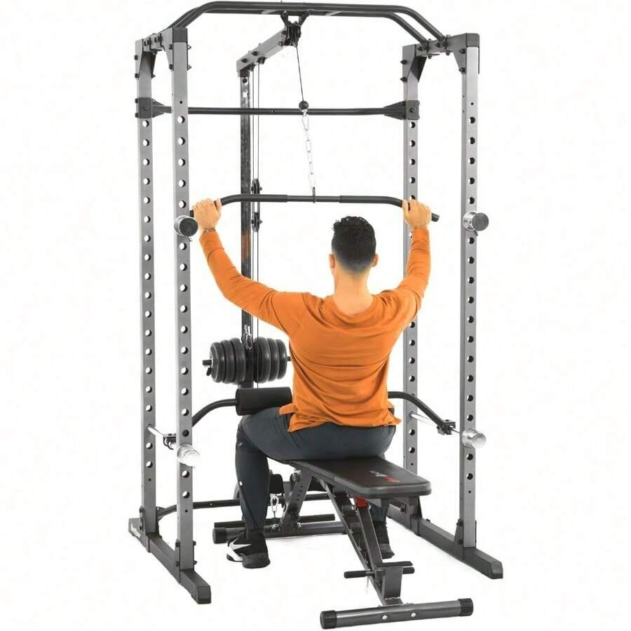 Fitness Reality Squat Rack Power Cage | Optional LAT Pulldown & Leg ...