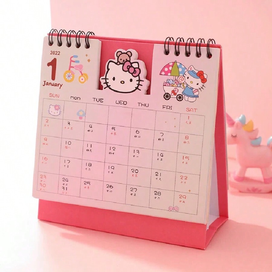 Sanrio Sanrio 2025 Mini Cartoon Fun Desktop Calendar Accessories Daily ...