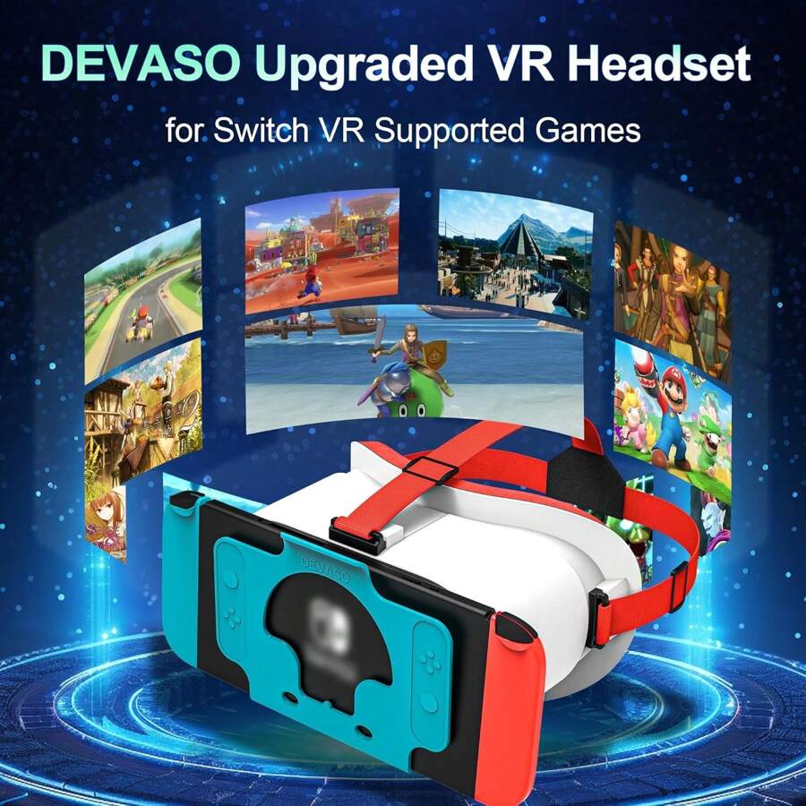 VR Headset Designed Compatible With Switch & Switch OLED, VR Glasses ...