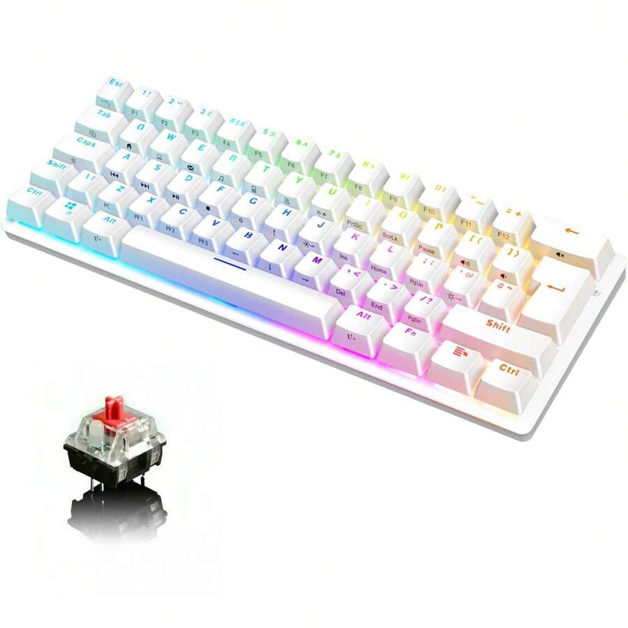 MAGIC REFINER MK22 60% Mechanical Gaming Keyboard, UK Layout, Mini 61 ...