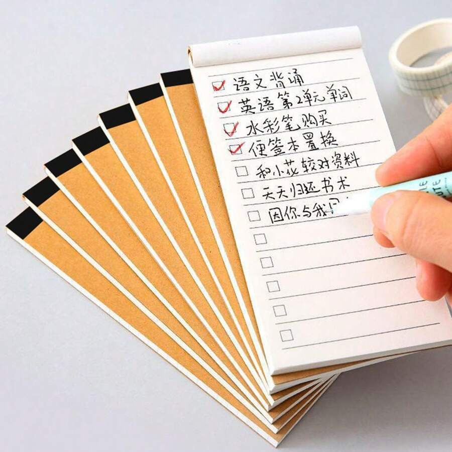 5pcs Memo Pad, Small Tear-Off Notebook With Grid Lines And Lines For ...