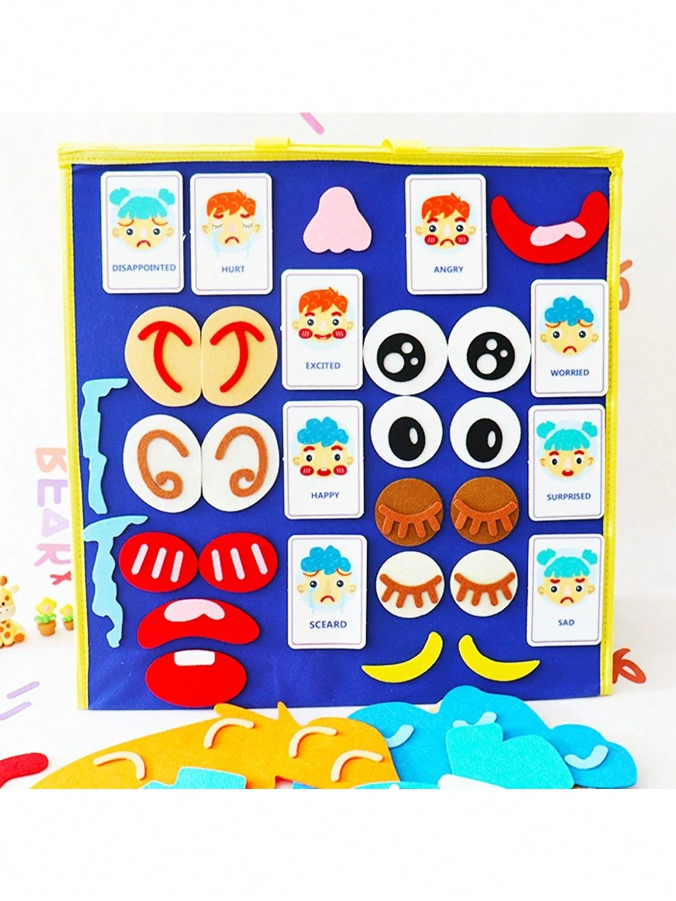 BELLKIDS 38 Pc DIY Facial Feature Matching Toy, Boys,Girls, Emotional ...