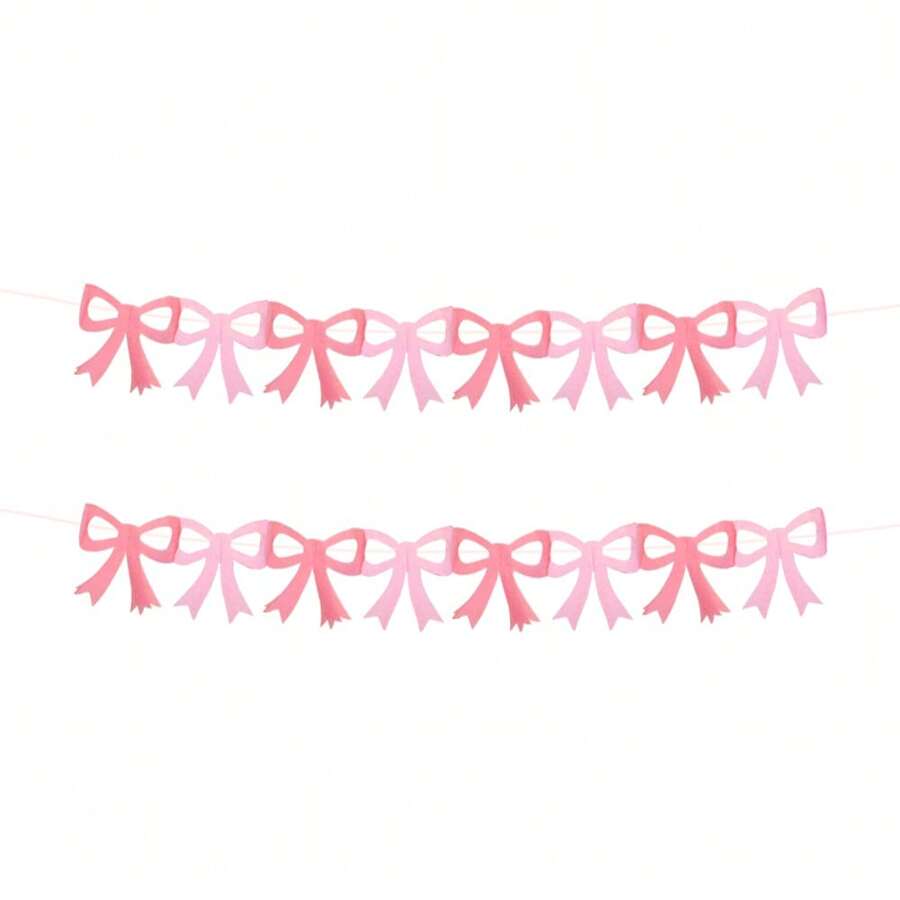 Bow Banner For Birthday Party Decor Pink Bow Banner For Bachelorette ...
