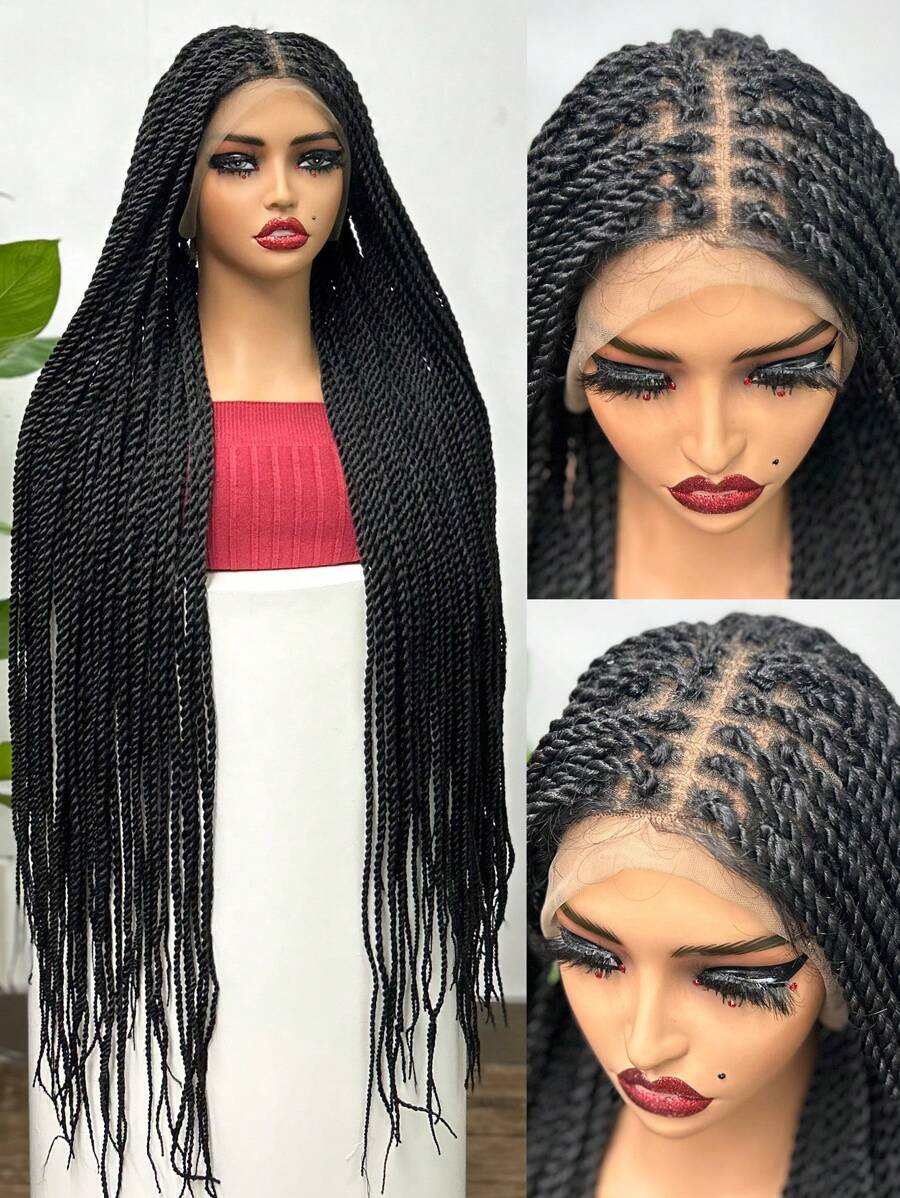 Brinbea Full Lace Cornrow Braided Wigs For Black Women Cornrow Twisted ...