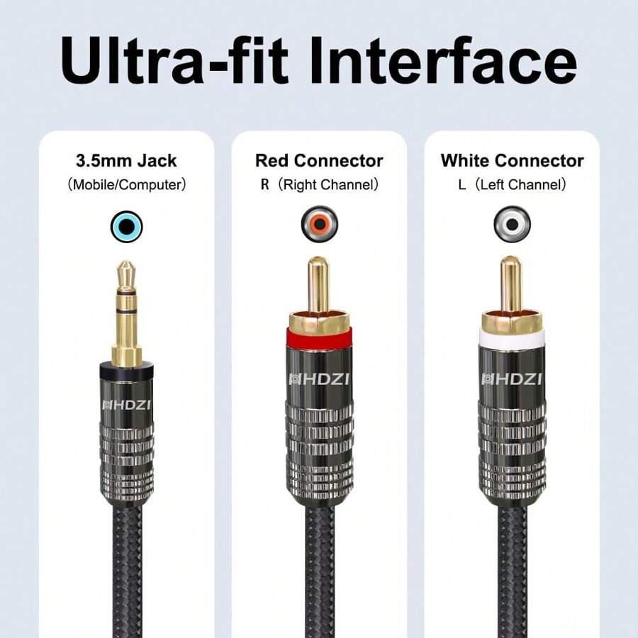 RCA Male To 3.5mm Male Cable, 3.5mm To Dual RCA Cable, RCA Male To Aux ...