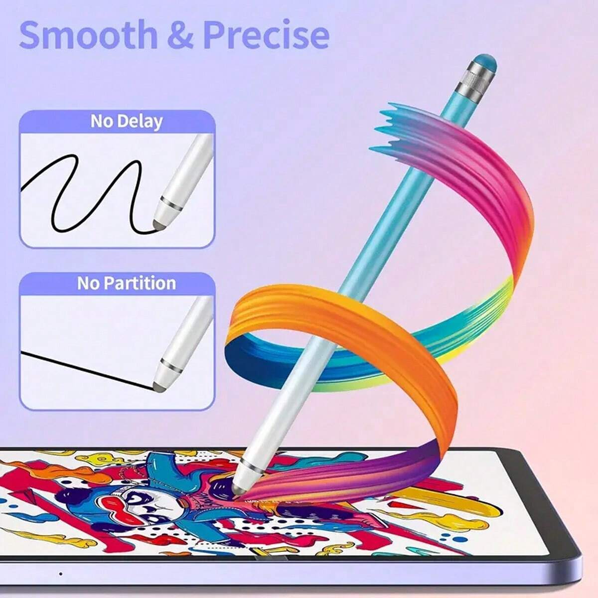 1pc 2-In-1 Universal Touch Screen Stylus Pen, Compatible With Ipad And ...