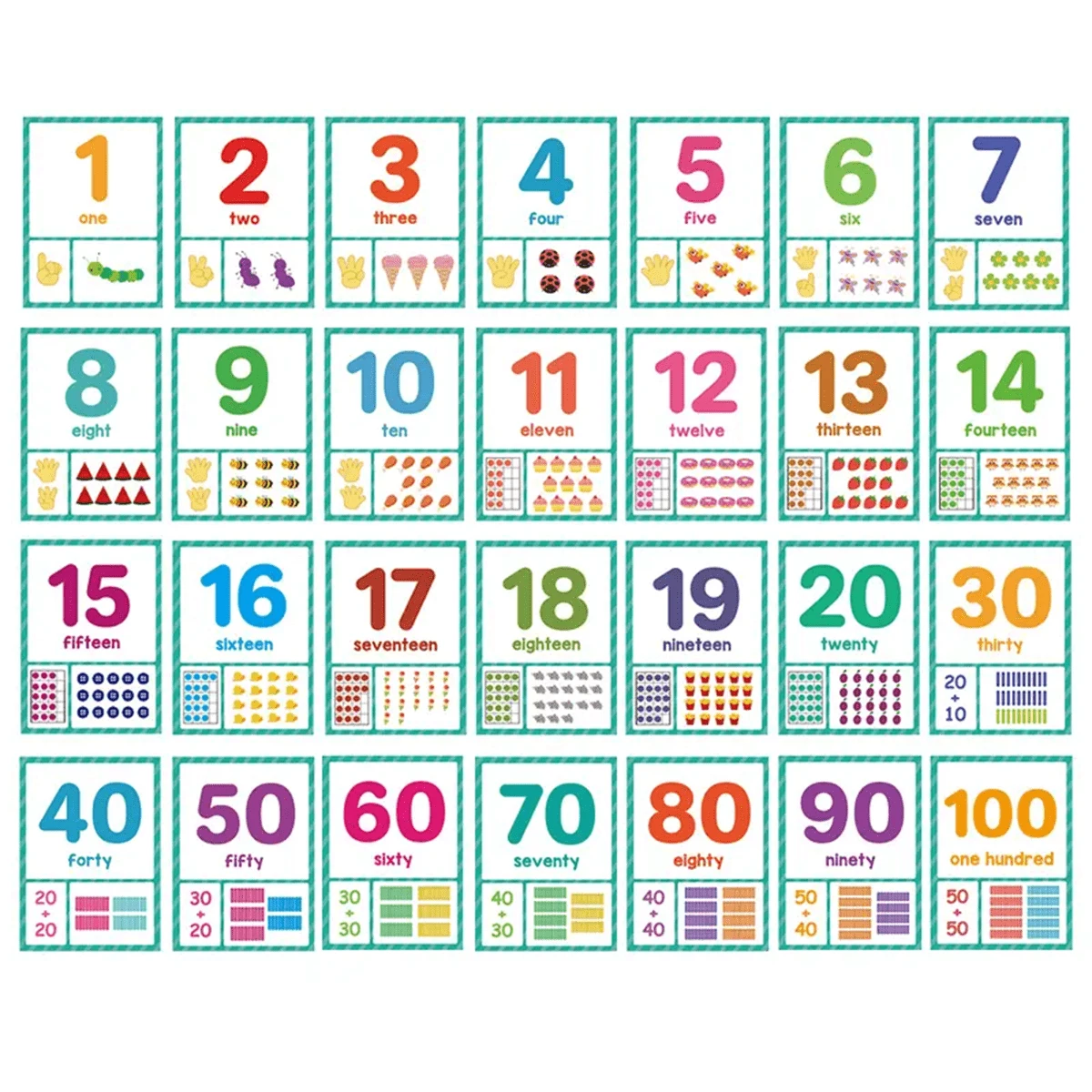 15 Math Flash Cards For Ages 4-6: Addition, Subtraction, Counting &More ...