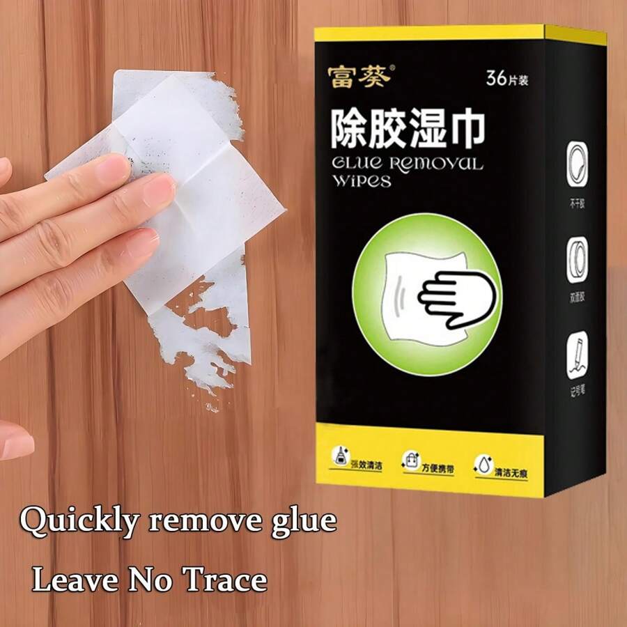 36pcs-Adhesive Removal Wipes, Individually Packaged, For Quick Removal ...