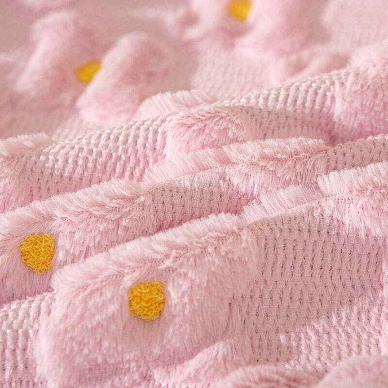 1 Pc Ins Pastoral Style Daisy Floral Embroidered Plush Throw Pillow ...