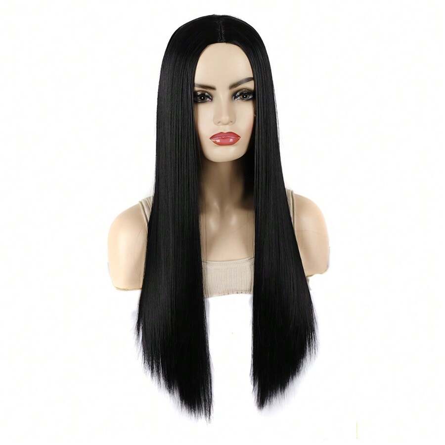 26 Inches Long Straight Center Parting Heat Resistant Synthetic Hair ...