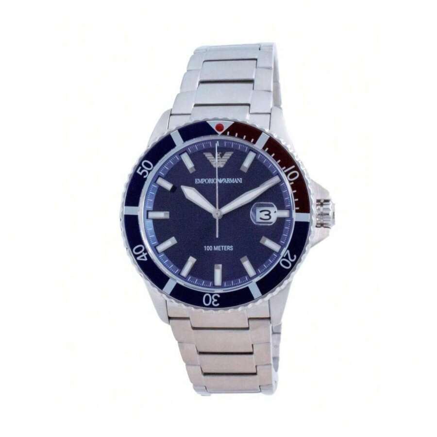 Emporio Armani Emporio Armani Blue Dial Stainless Steel Quartz AR11339 ...