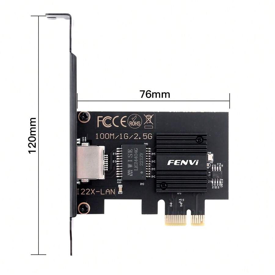 FENVi 2.5Gb PCIe Network Card With I226 Chipset, 2.5GBase-T Network Adapter NIC, PCIe X1, PCI ...