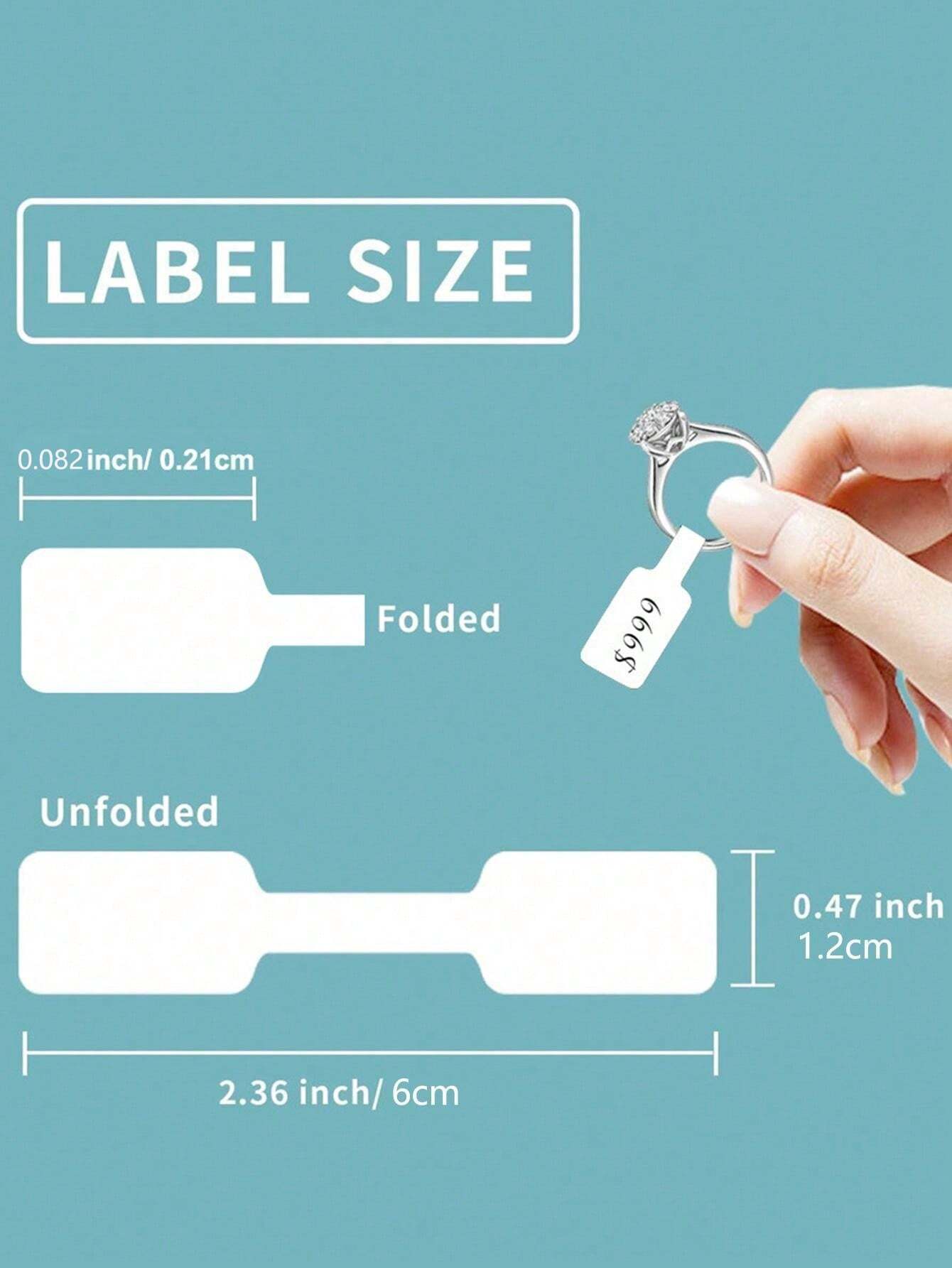 500pcs/Roll White Jewelry Price Display Tags Stickers,Christmas for ...