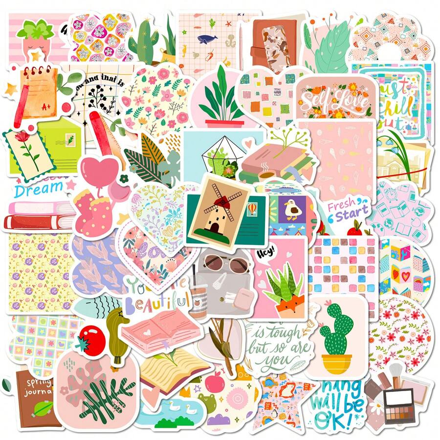 50pcs Pastel Stickers Pretty Stickers Cute Stickers Preppy Stickers ...