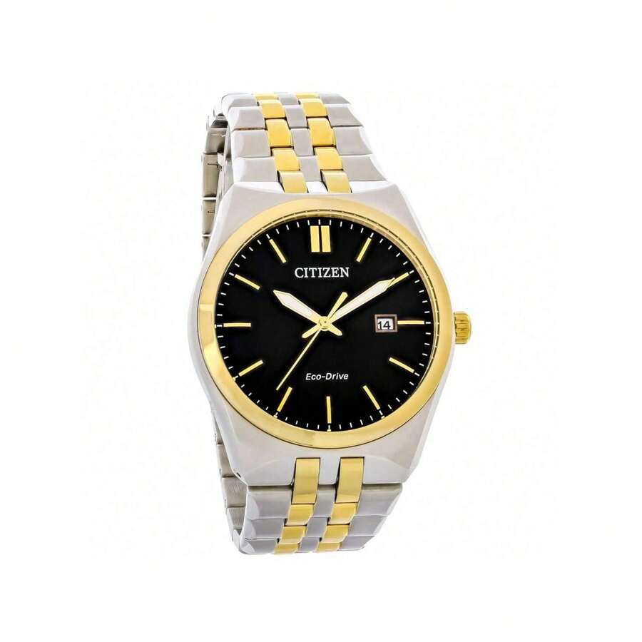 CITIZEN Citizen Eco-Drive Mens Corso Black Dial Two-Tone Watch BM7334 ...