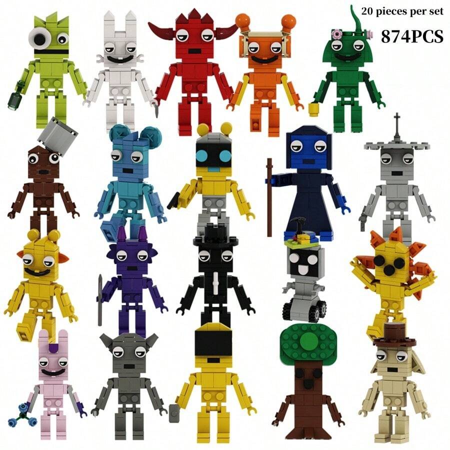 Sprunki Rhythm Box Black Monster Music Game Peripheral Building Blocks ...