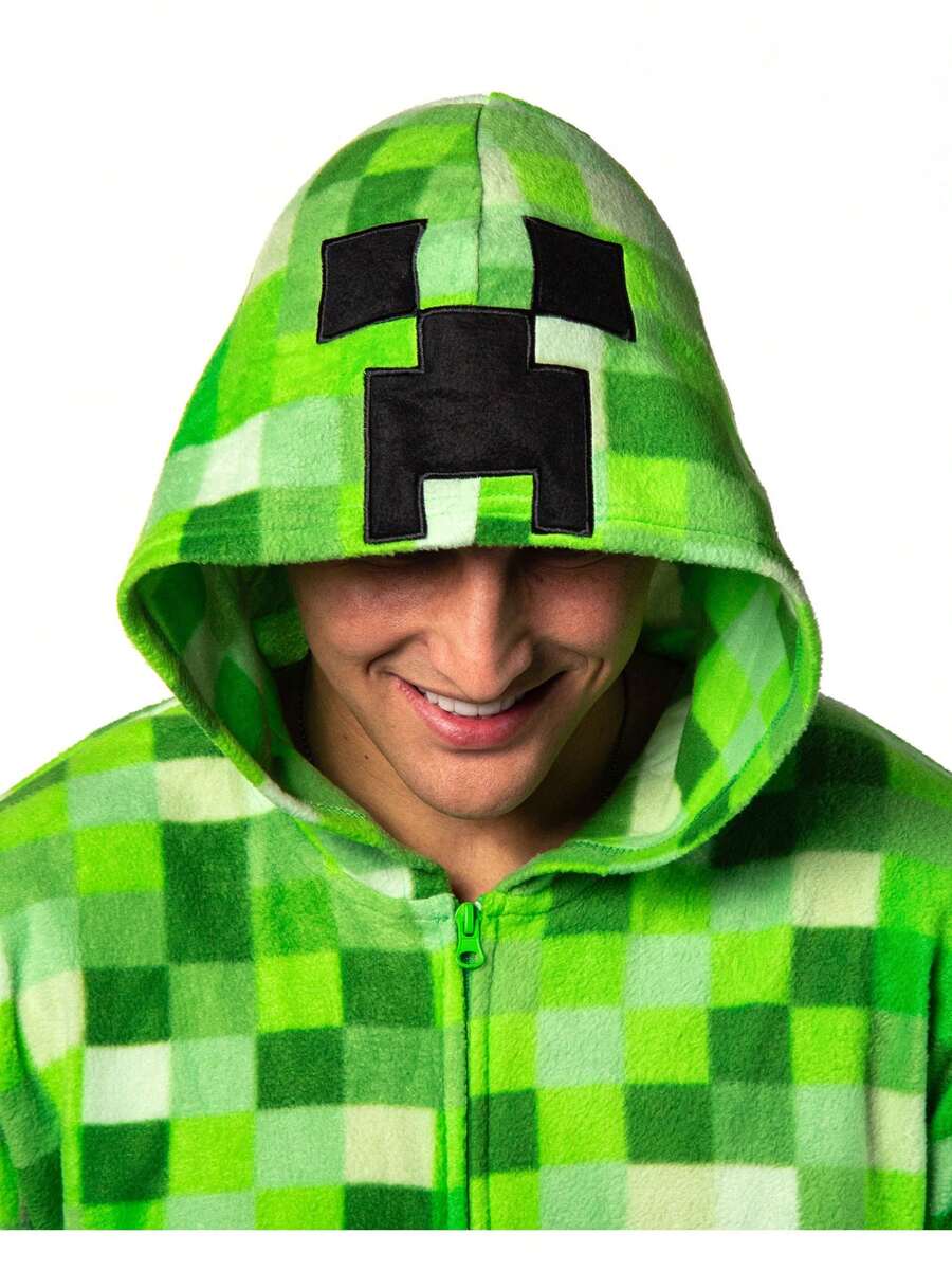 Minecraft Creeper Costume Pajama Outfit One Piece Union Suit | SHEIN USA