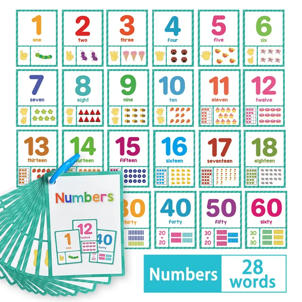 15 Math Flash Cards For Ages 4-6: Addition, Subtraction, Counting &More ...