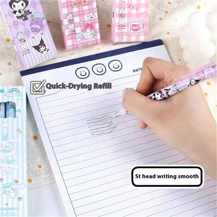 Sanrio Sanrio Cute Cartoon Retractable Ballpoint Pen Set, Suitable For ...