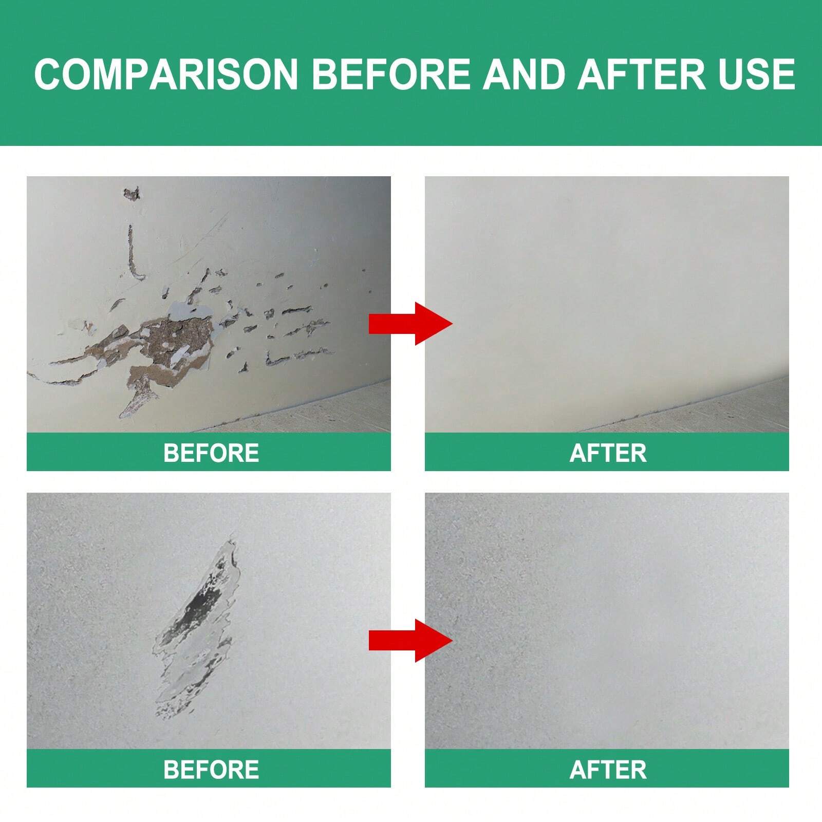 Wall Repair Paste, Covers Stains, Plaster Peeling, Moisture-Proof Wall ...