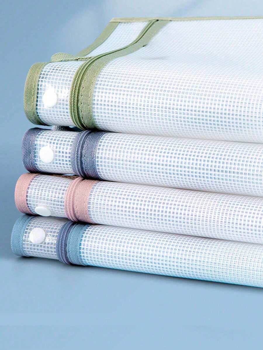 Dual Layer Transparent EVA Zipper File Organizer Bag - Portable ...