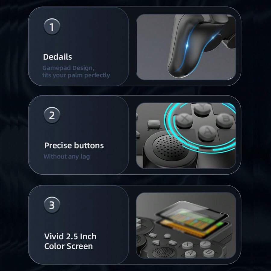 Byteuni 520-In-1 Retro Games Handheld - Controller Console With Loads ...