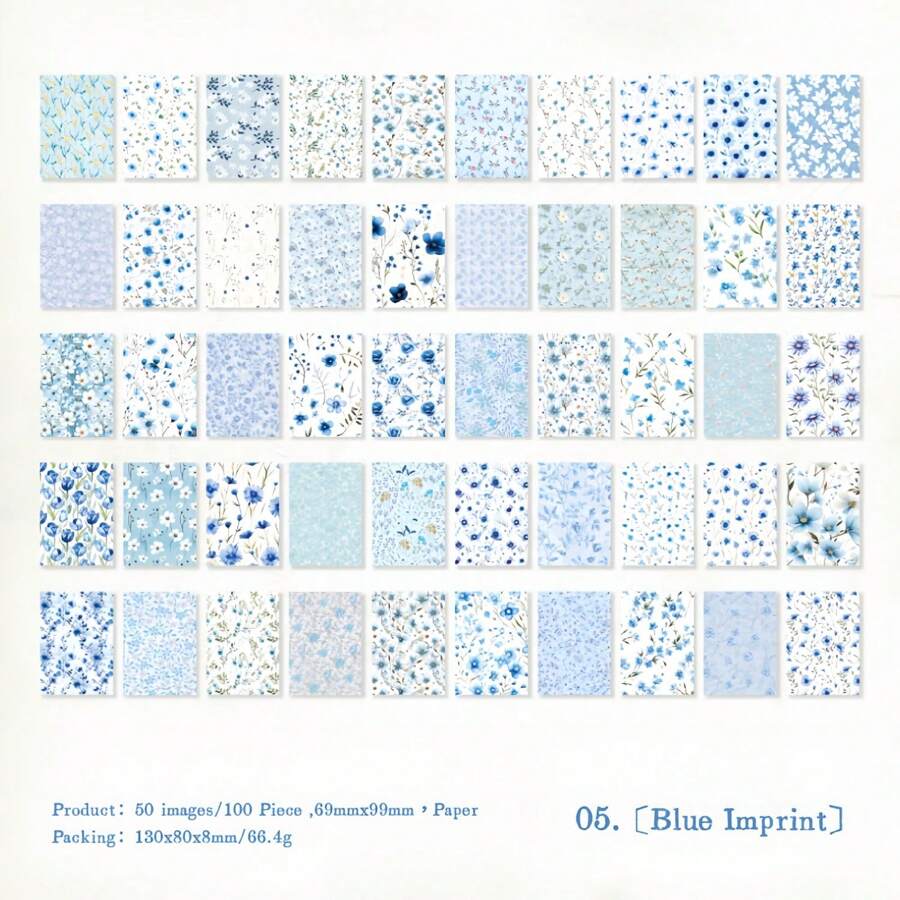 100 Sheets Vintage Diy Scrapbook Paper Supplies Aesthetic Paper 