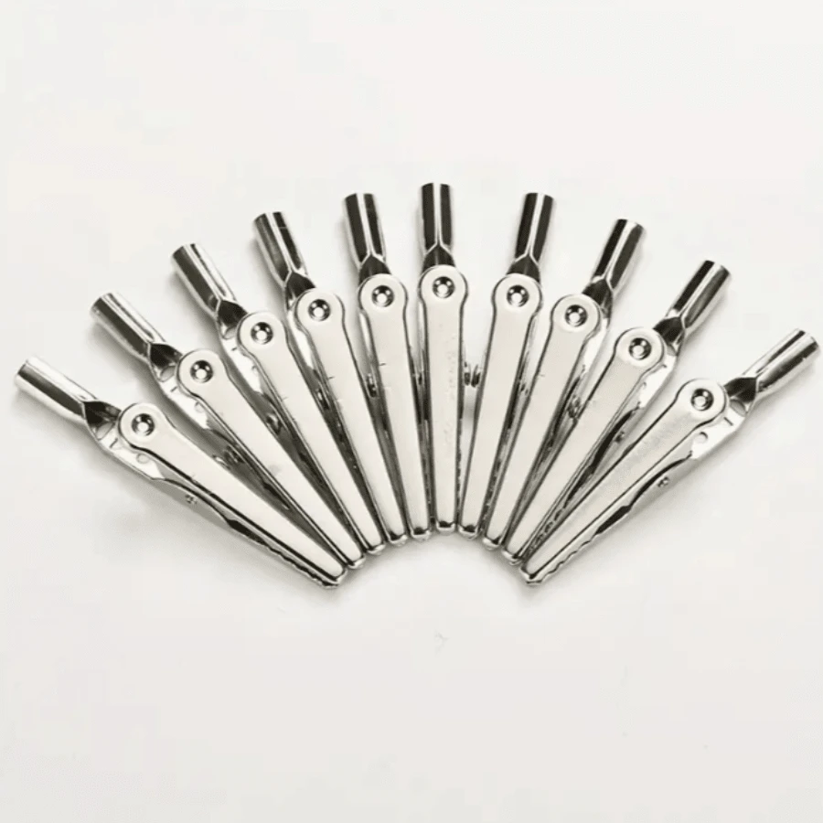 Metal Alligator Clip, Spring Clamps Test Line Crocodile Clip, Silvery ...
