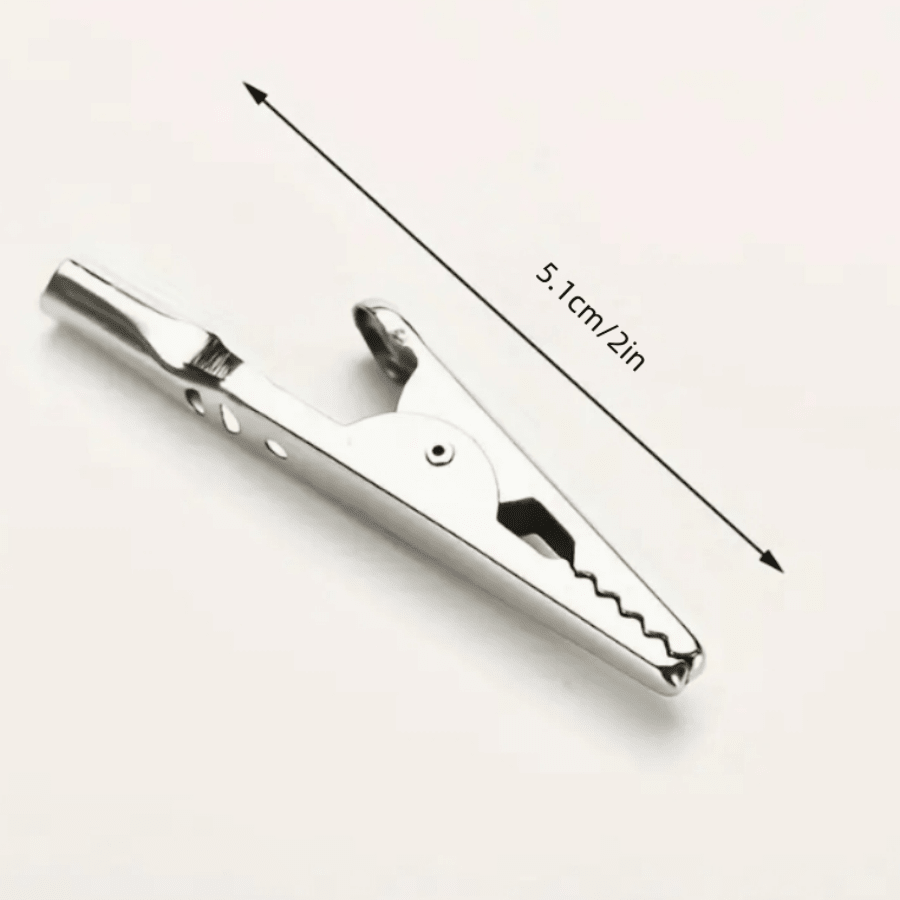 Metal Alligator Clip, Spring Clamps Test Line Crocodile Clip, Silvery ...