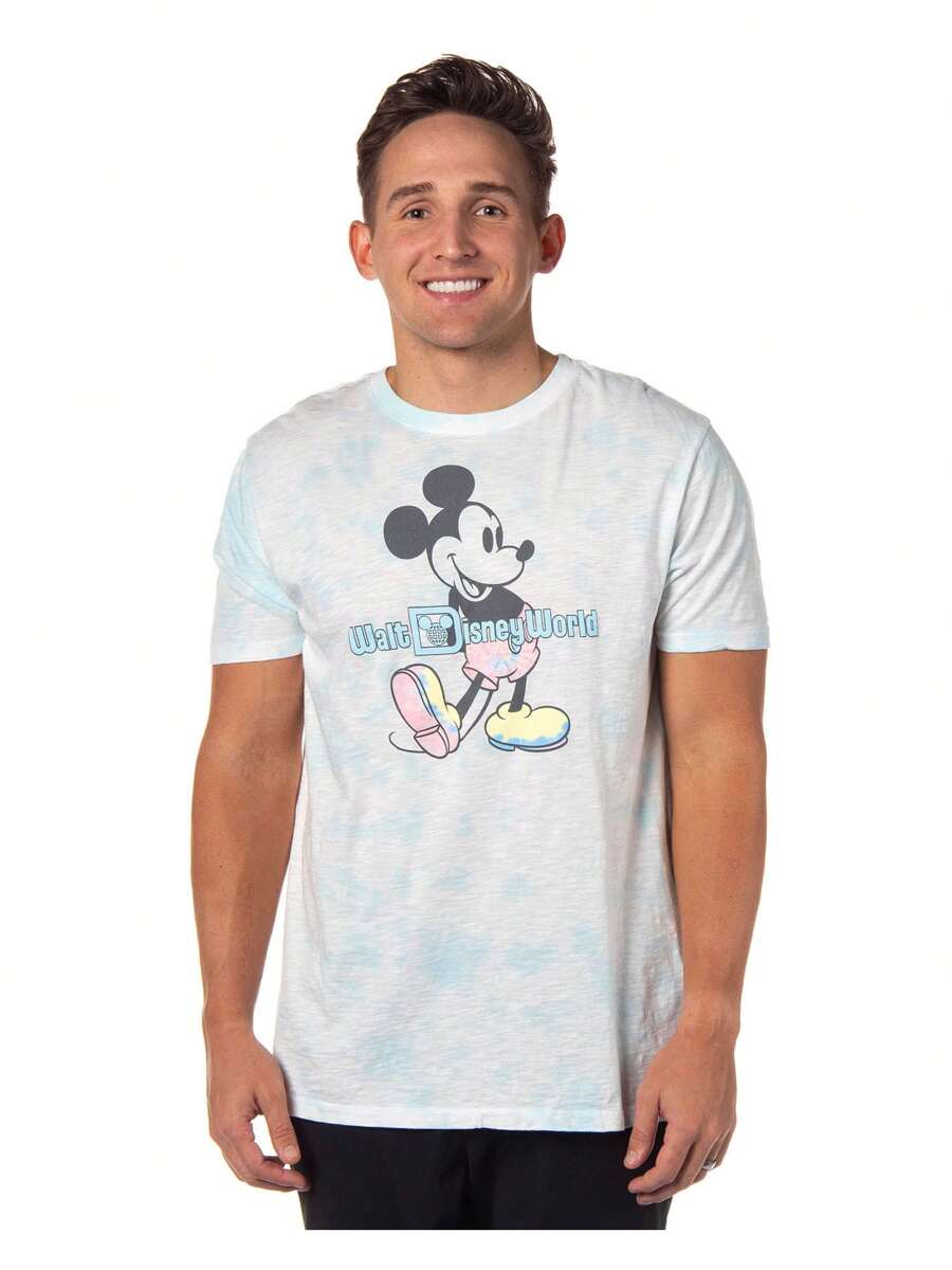 Disney Men's Walt Disney World Mickey Mouse Classic Pose Tie-Dye T ...