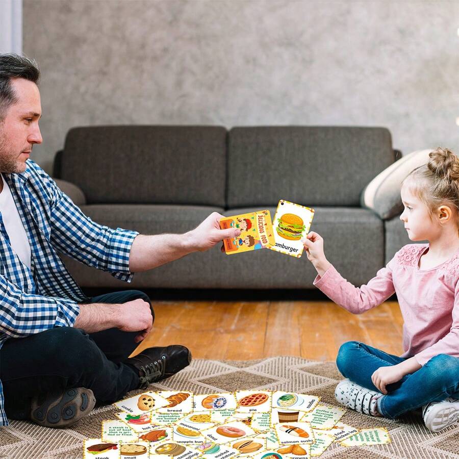 Food Awareness Cards Parent-Child Interactive Life Food Education Cards ...