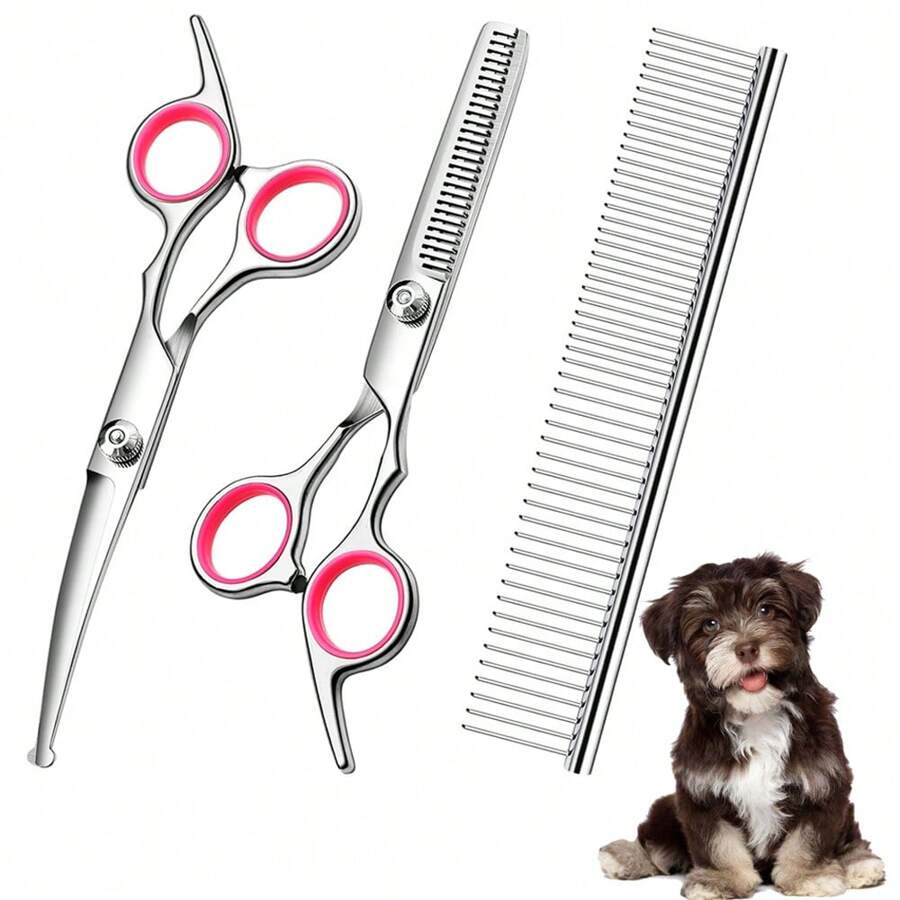 Dog Grooming Scissors With Safety Round Tips Stainless Steel ...