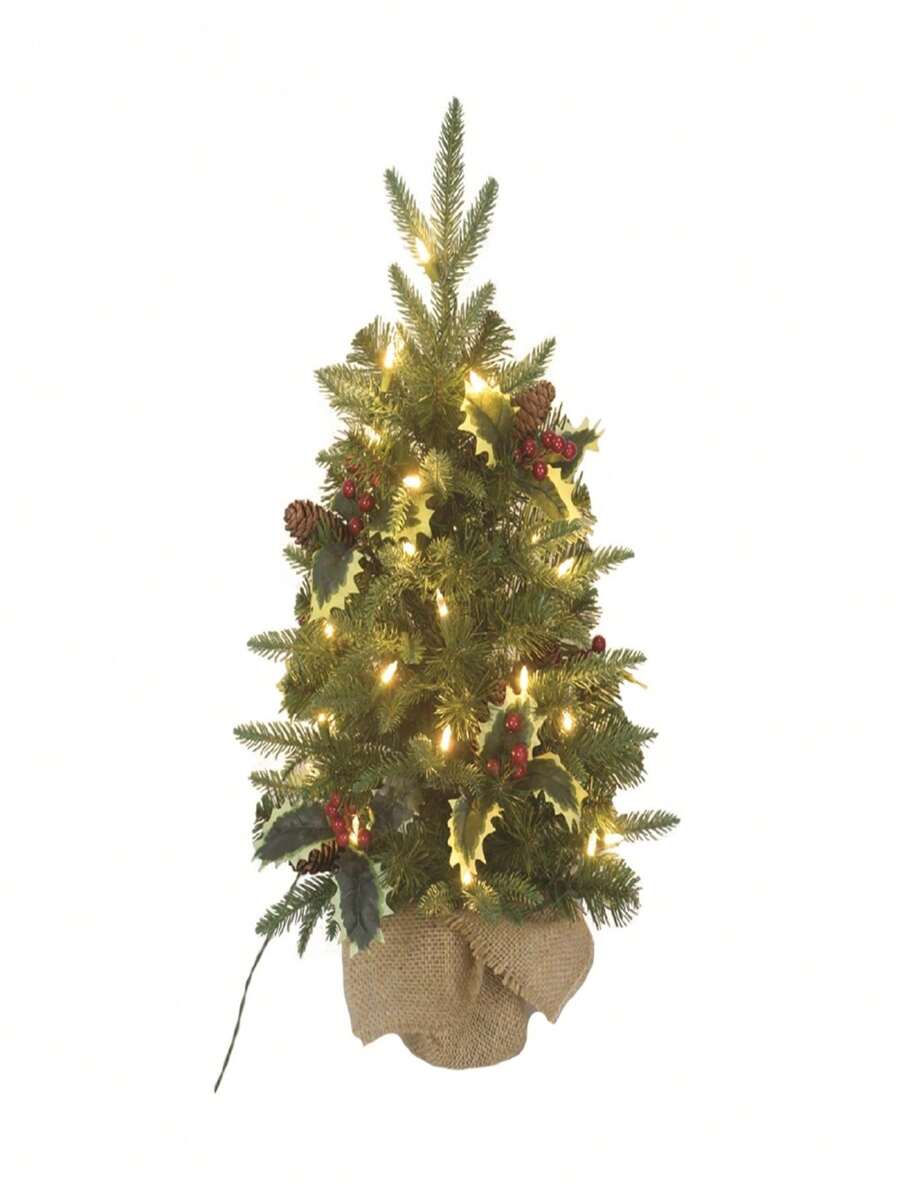 Santas Workshop 15907 2 Ft. Prelit Mixed Balled Tree | SHEIN USA